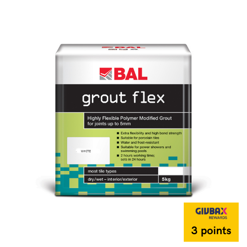 BAL Grout Flex 5kg White – Everett Tiles